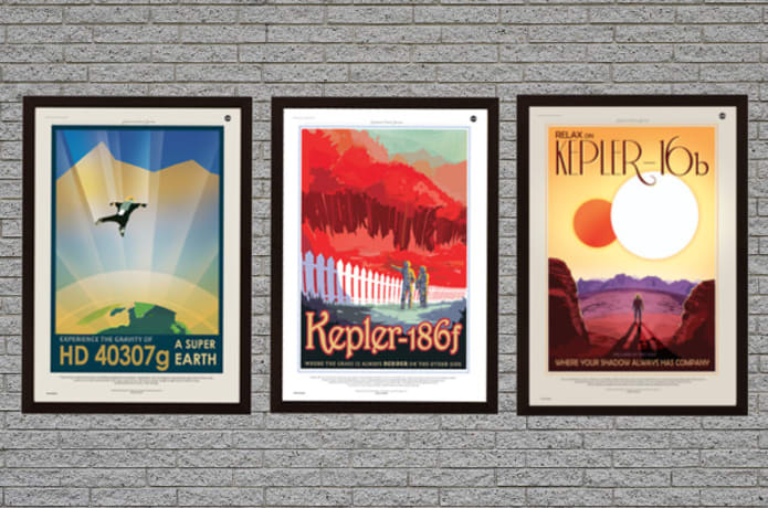 Printing NASA Exoplanet Travel Bureau posters. | Indiegogo