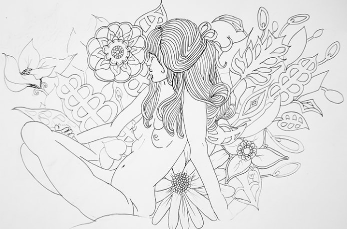 nuded girl coloring pages