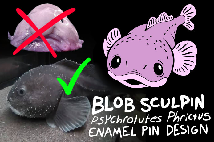 Happy Healthy Blobfish Enamel Pin! | Indiegogo