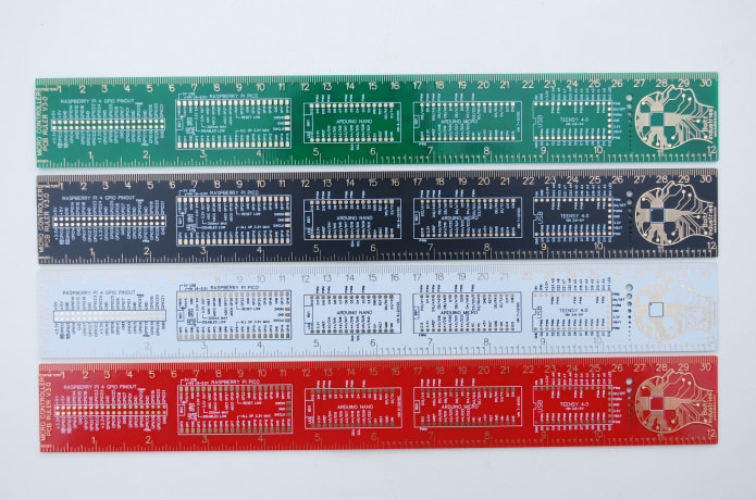 Raspberry Pi, Arduino and Electronics PCB Ruler V3 | Indiegogo