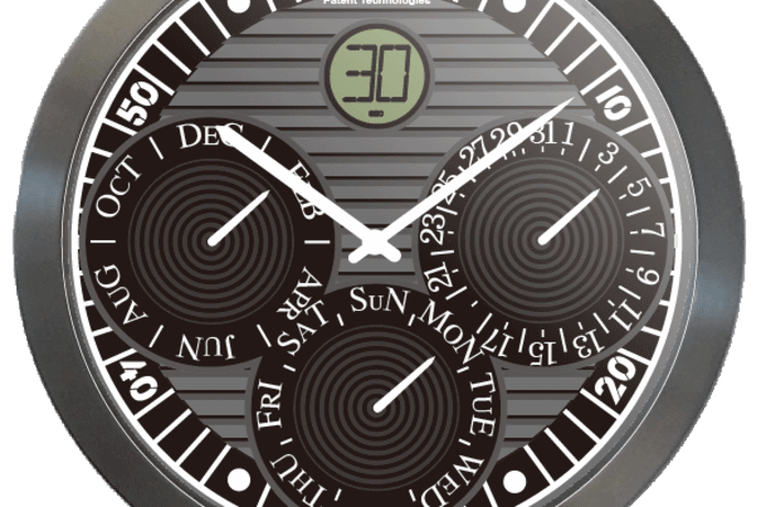 Torinnov Automatic Analogue and Digital Perpetual Calendar Wall Clocks ...