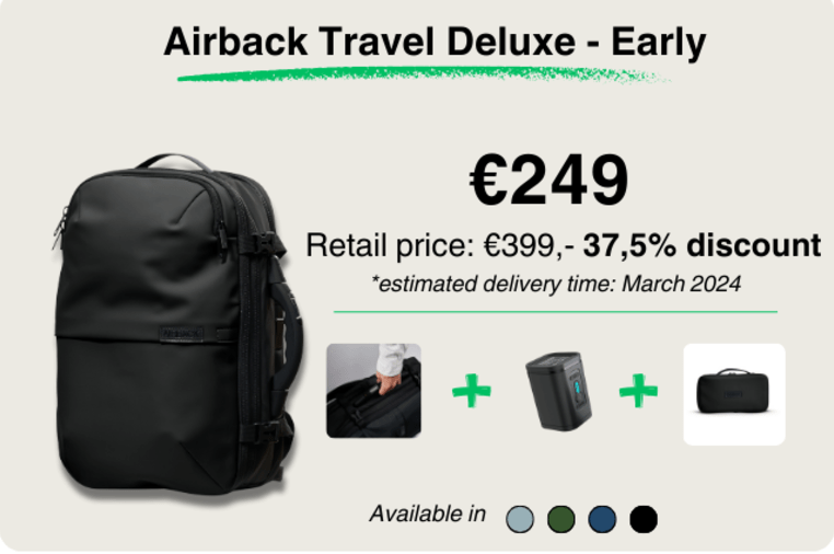 Airback - Backpack with Built-in Compression Tech | Indiegogo